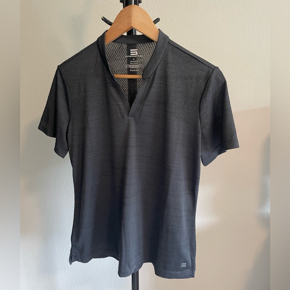 Three Sixty Six - Collarless Dri-Fit Golf Polo. Size … - Gem